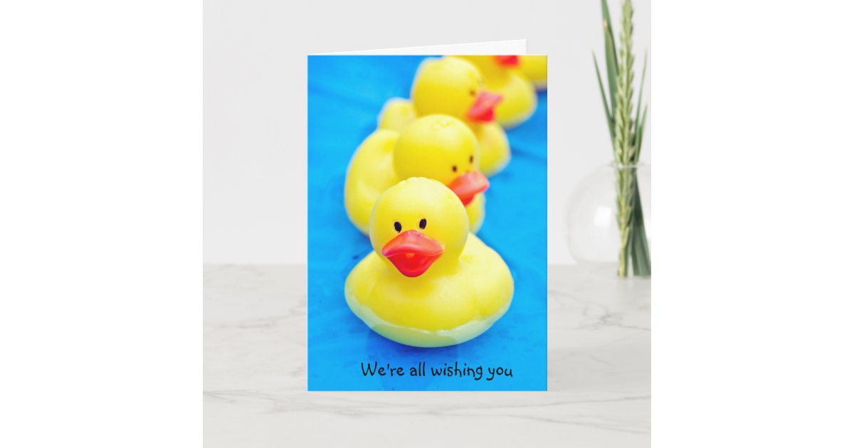 Rubber Ducks for Speedy Recovery Card | Zazzle