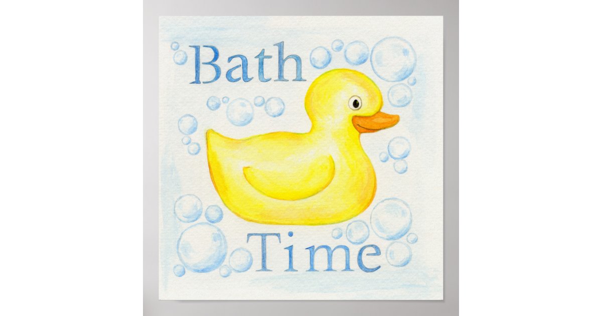 Rubber Ducky Bath poster | Zazzle