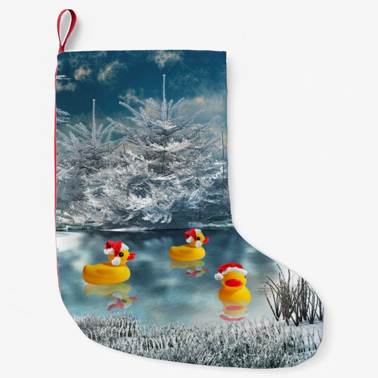 Rubber ducky Christmas Small Christmas Stocking | Zazzle