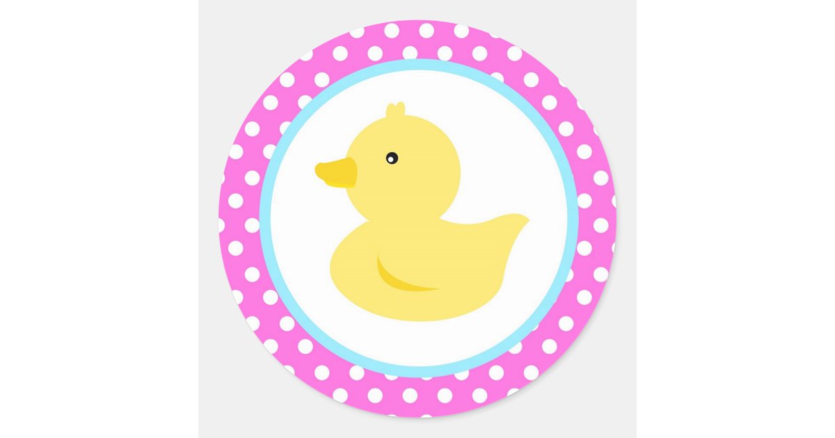 Rubber Ducky Duck Favor Stickers | Zazzle
