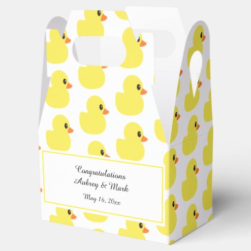 "Rubber Ducky" Gable Favor Box | Zazzle