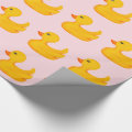 Rubber Ducky Gift Wrap- pink Wrapping Paper | Zazzle