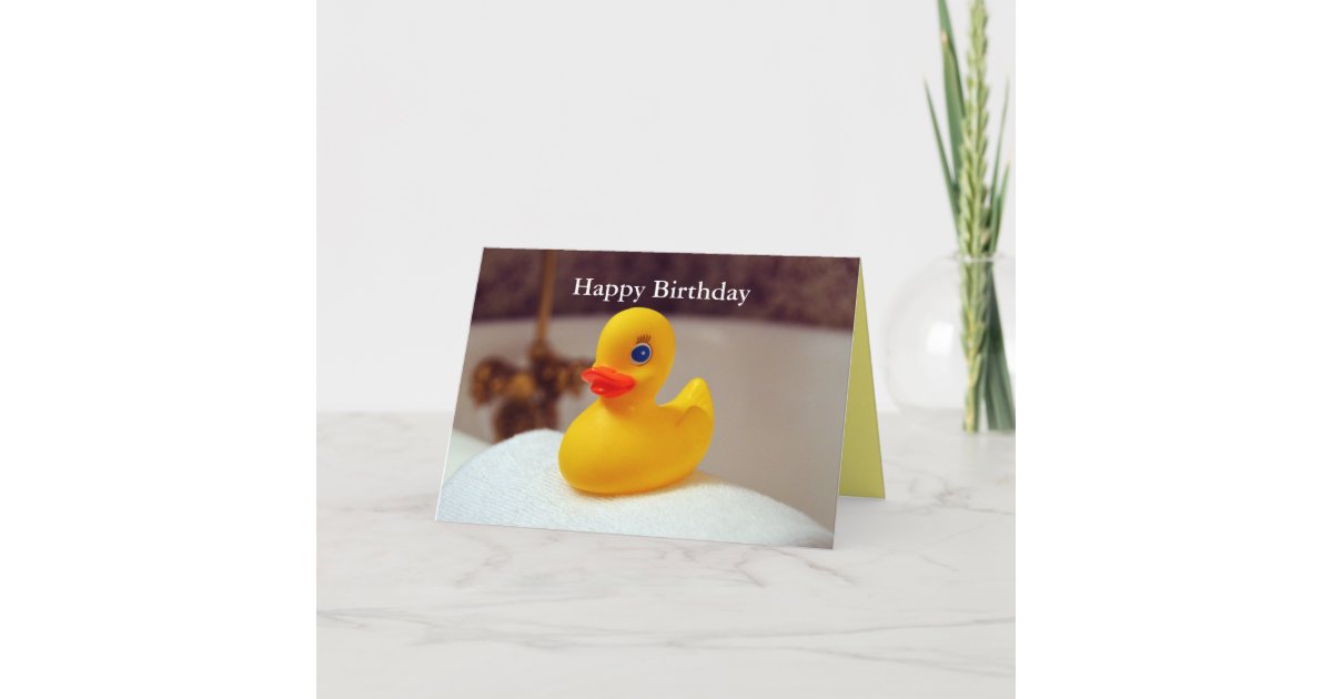 Rubber Ducky Happy Birthday Card | Zazzle