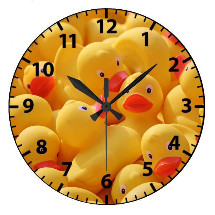 Rubber Ducky Kid's Bathroom Wall Clock | Zazzle