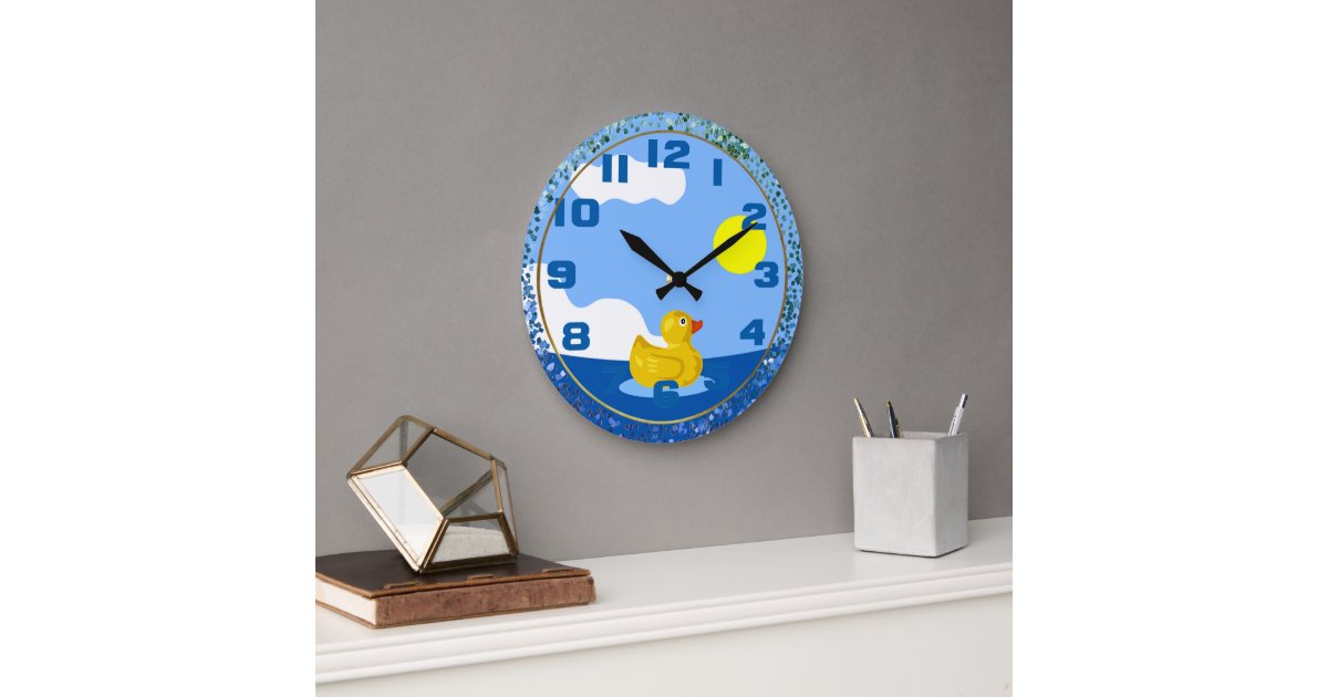 Rubber Ducky Large Clock | Zazzle