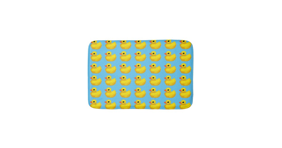 "Rubber Ducky" (Pattern) Bathroom Mat | Zazzle