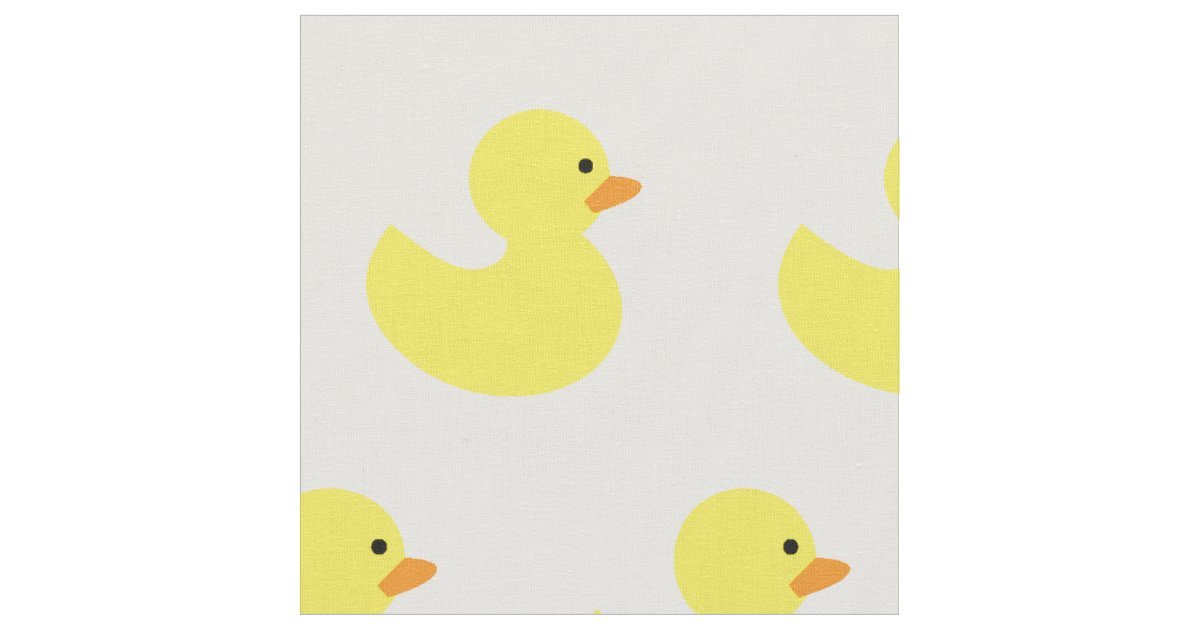 Rubber Ducky Pattern Fabric | Zazzle