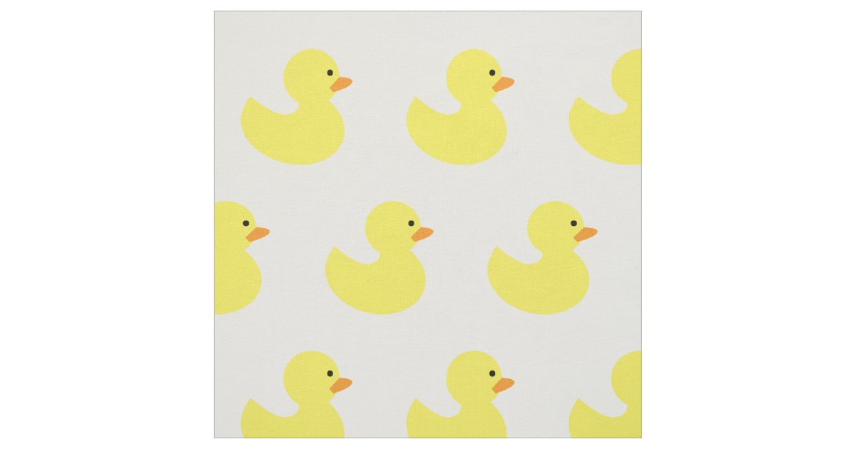 Rubber Ducky Pattern Fabric | Zazzle