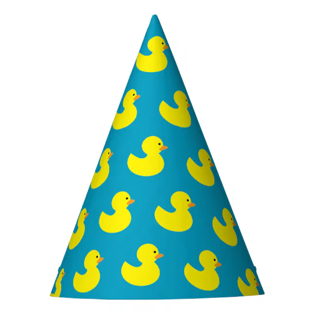 Rubber Ducky Pattern Party Hats | Zazzle