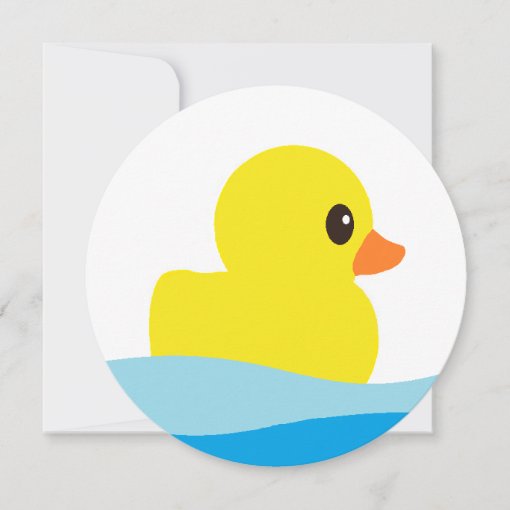 "Rubber Ducky" Round Invitations | Zazzle