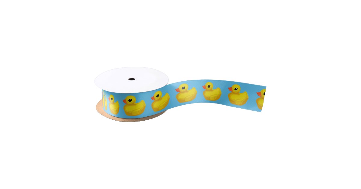 "Rubber Ducky" Satin Ribbon | Zazzle