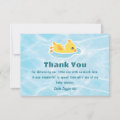 Rubber Ducky Splish Splash Baby Shower Thank You Card | Zazzle