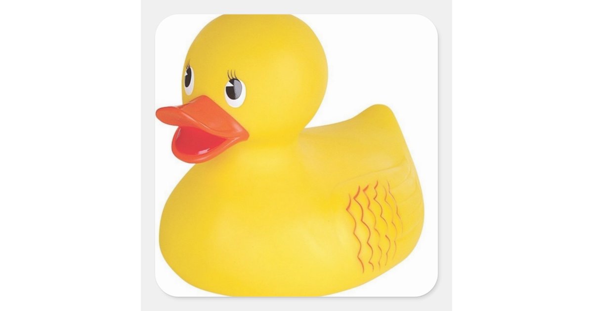 Rubber Ducky Square Sticker | Zazzle