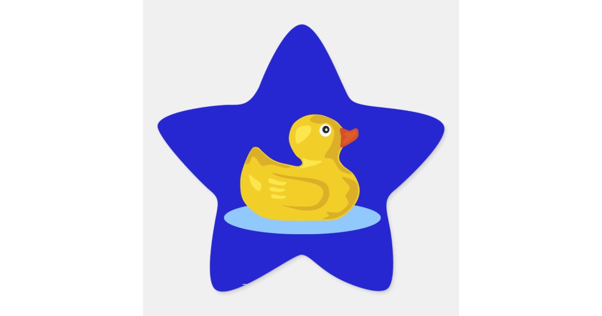 Rubber Ducky Star Sticker | Zazzle