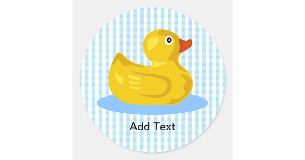 Rubber Ducky Sticker Template | Zazzle