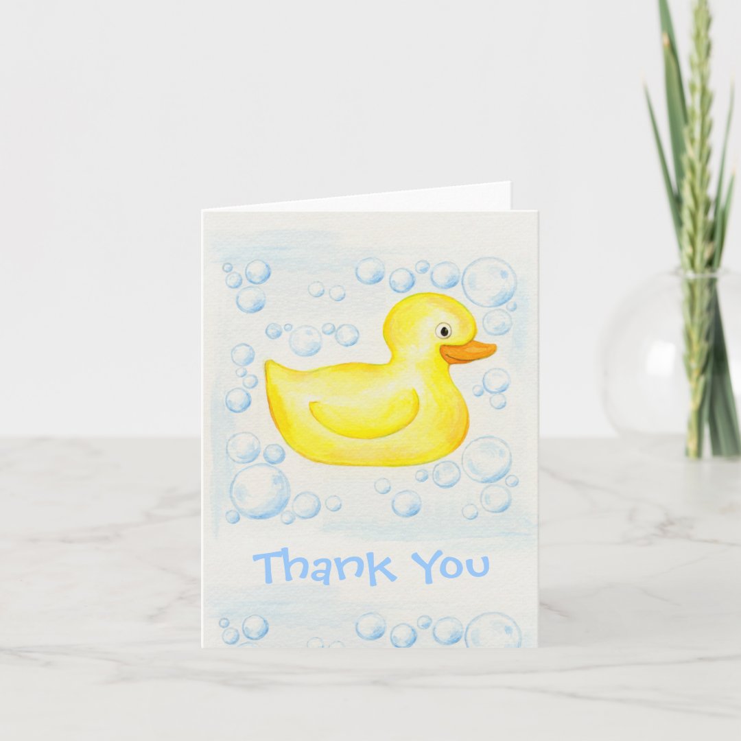 Rubber Ducky thank you card | Zazzle