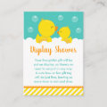 Rubber Ducky Yellow and Green Display Shower Enclosure Card | Zazzle