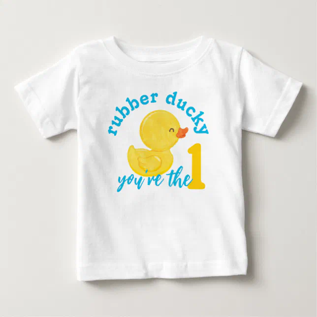 Rubber Ducky You're the One First Birthday T-Shirt | Zazzle