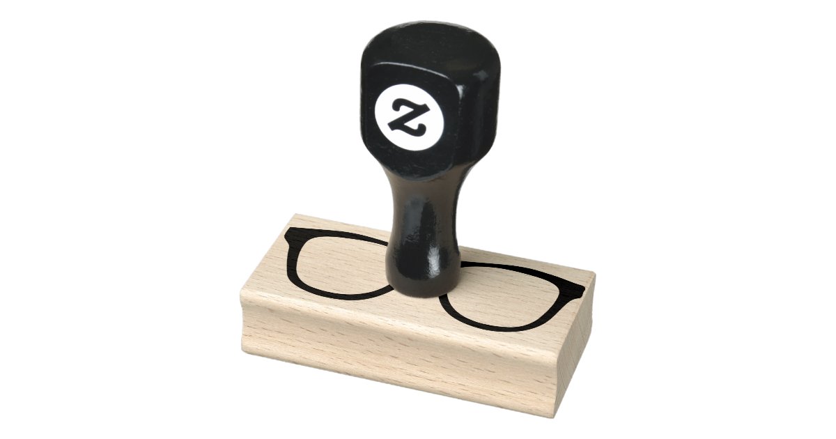 Rubber Eyeglass Stamp with Handle | Zazzle