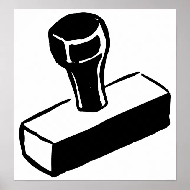 Rubber Stamp Poster | Zazzle
