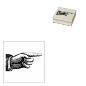 Rubber stamp with vintage Finger Pointing | Zazzle