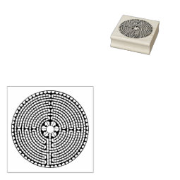 Rubber stamp with vintage Labyrinth | Zazzle