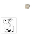 Rubber stamp with vintage Rabbit | Zazzle