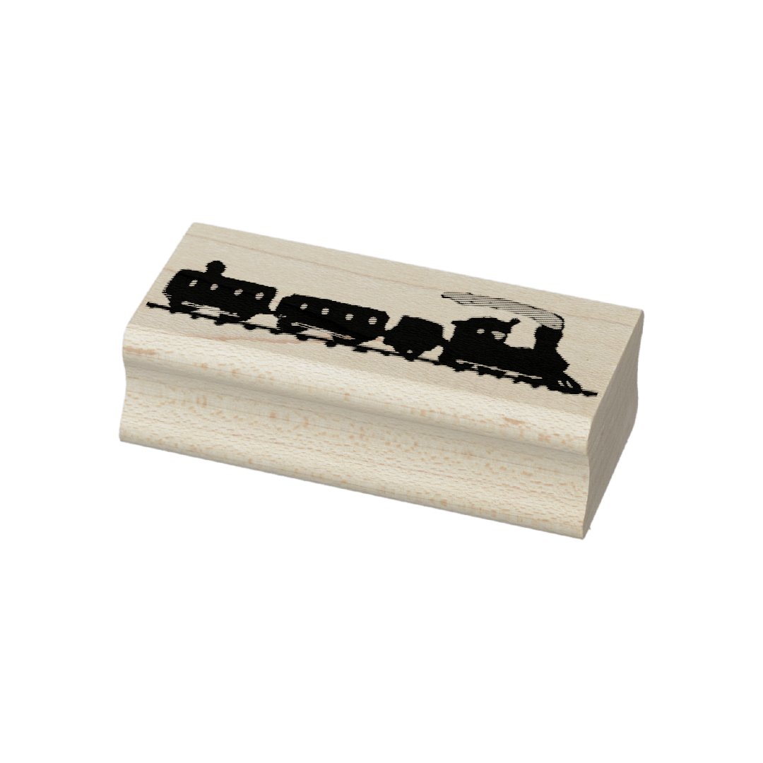 Rubber Stamped Choo Choo Train Rubber Stamp | Zazzle