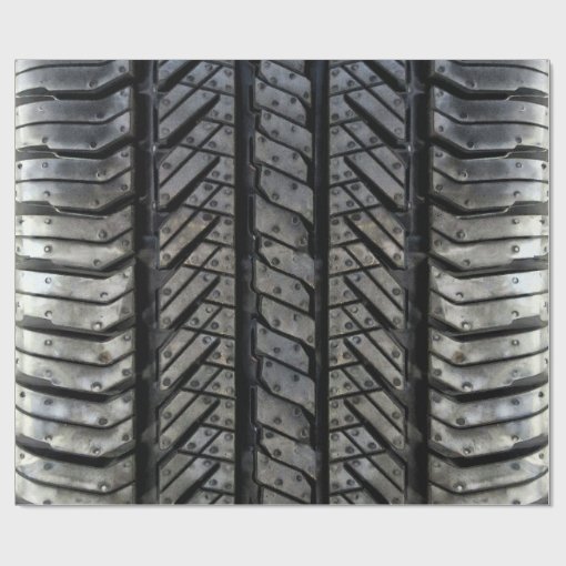 Rubber Tire Style Automotive Texture Wrapping Paper | Zazzle