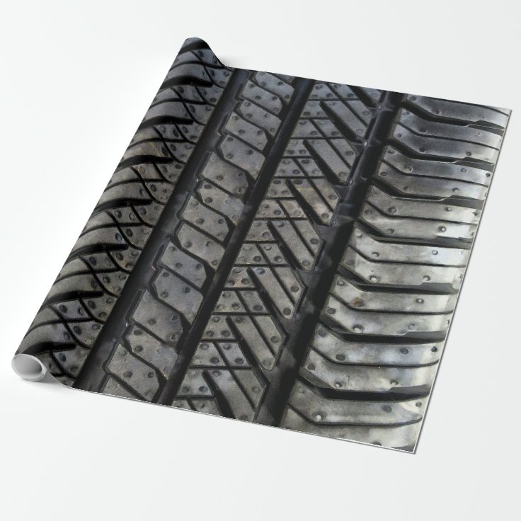 Rubber Tire Style Automotive Texture Wrapping Paper | Zazzle