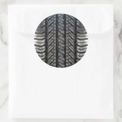 Rubber Tire Thread Automotive Style Decor Classic Round Sticker | Zazzle