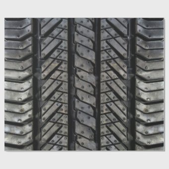 Rubber Tire Thread Automotive Style Decor Wrapping Paper | Zazzle