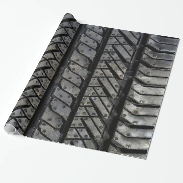 Rubber Tire Thread Automotive Style Decor Wrapping Paper | Zazzle