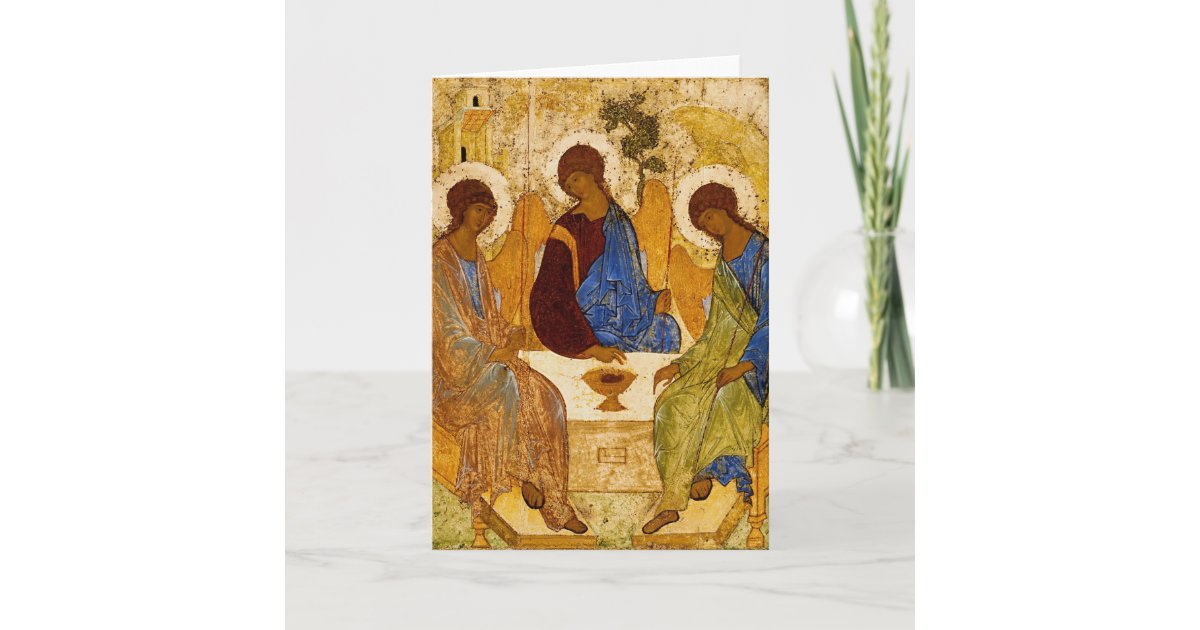 Rublev Trinity at the Table Card | Zazzle