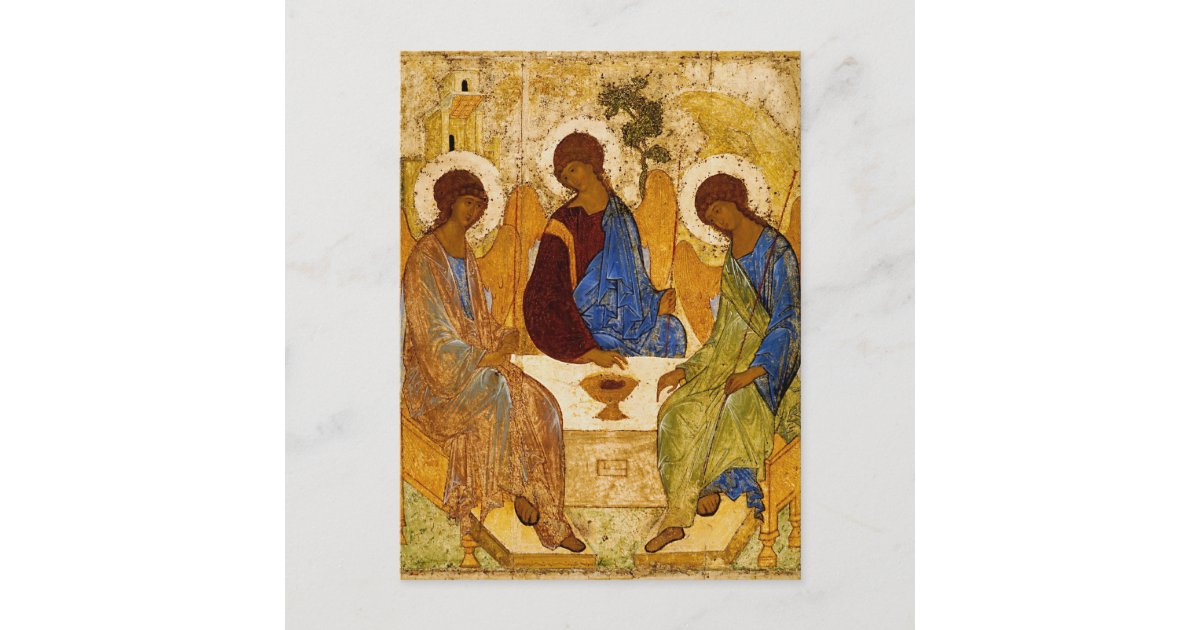 Rublev Trinity at the Table Postcard | Zazzle