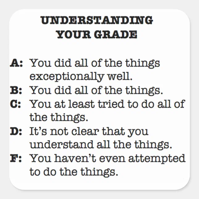 Rubric Sticker - now with less snark! | Zazzle