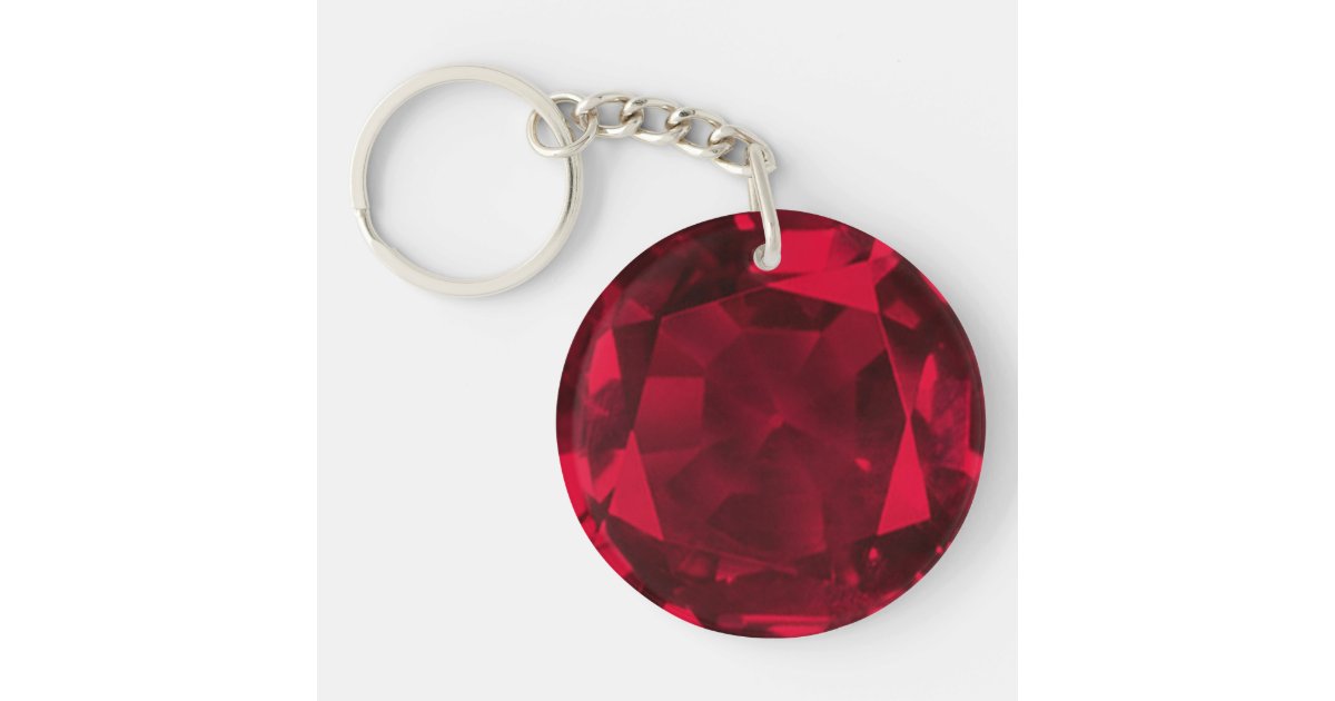 Ruby 1 keychain | Zazzle.com