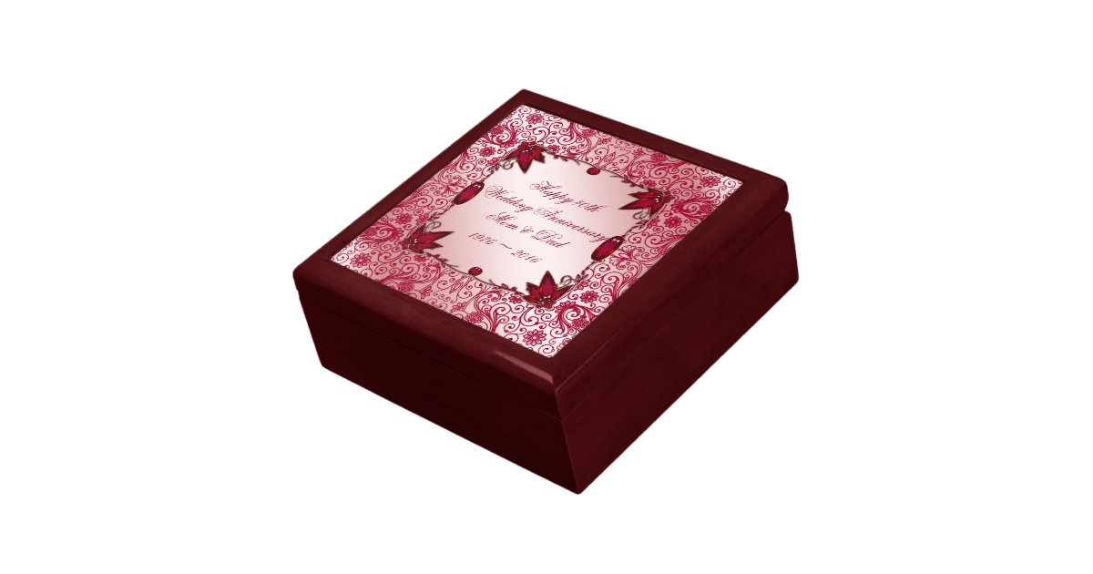 Ruby 40th Wedding Anniversary Gift Box | Zazzle