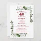 Ruby 40th Wedding Anniversary Monogram Floral Invitation | Zazzle