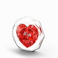 RUBY 40th Wedding Anniversary RED HEART Silver Award | Zazzle