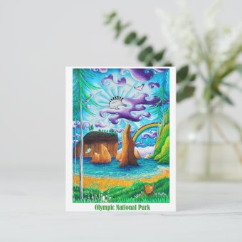 Ruby Beach Olympic National Park Travel Postcard | Zazzle