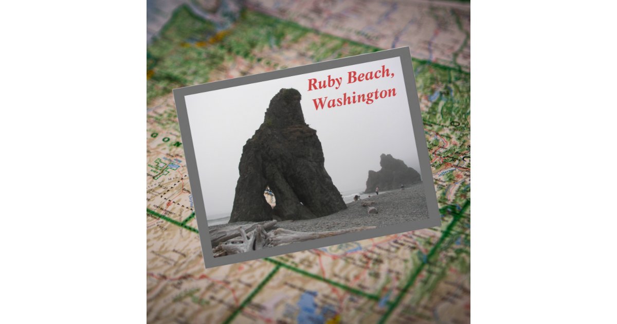 Ruby Beach, Washington Travel Photo Postcard | Zazzle