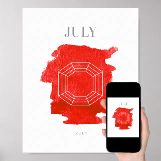 Ruby Birthstone July Poster | Zazzle