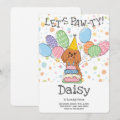 Ruby Cavalier King Charles Spaniel Birthday Party Invitation | Zazzle