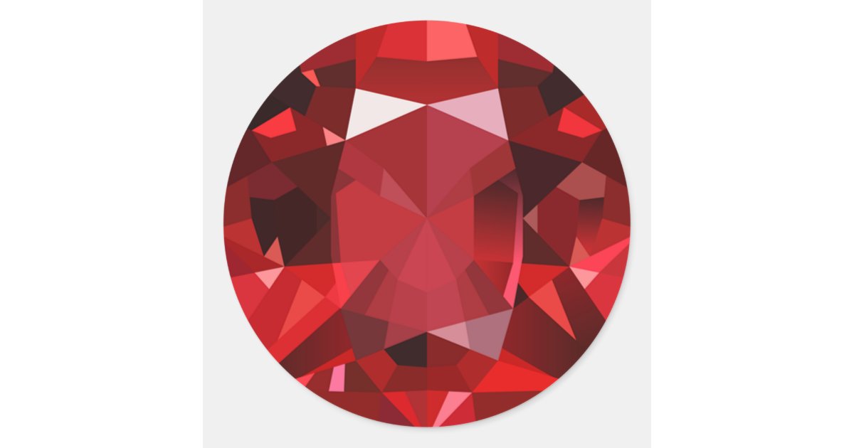 Ruby classic round sticker | Zazzle