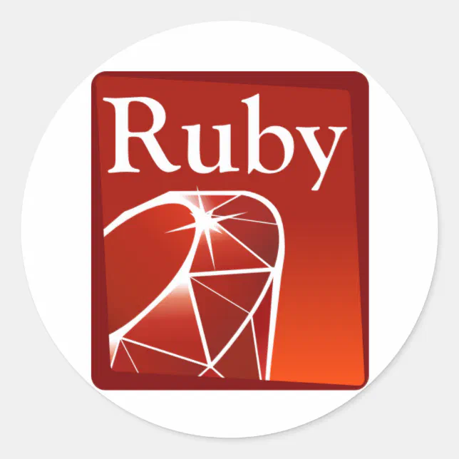 Ruby Classic Round Sticker | Zazzle