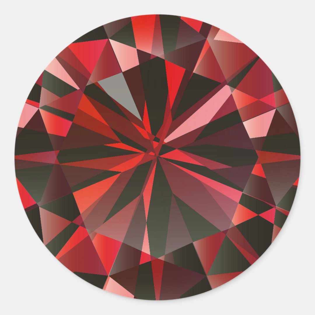 Ruby Classic Round Sticker | Zazzle