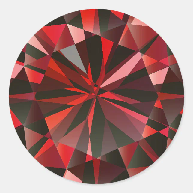 Ruby Classic Round Sticker | Zazzle