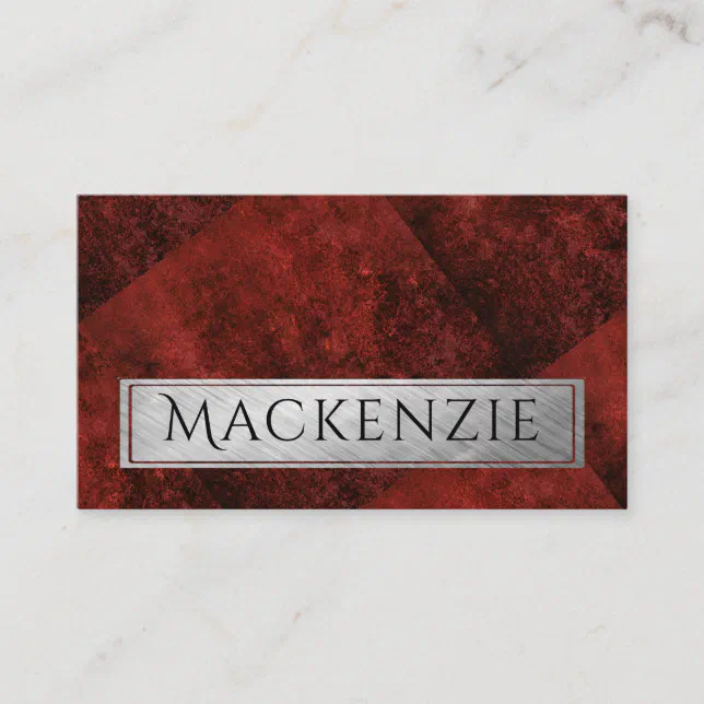 Ruby Crimson Red | Classic Grunge Professional Business Card | Zazzle