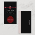 Ruby Jewelry - Red Ruby Rhinestone Logo Business Card | Zazzle